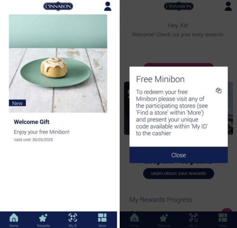 How to Claim a Free Minibon Roll from Cinnabon – Free Samples | 100% ...